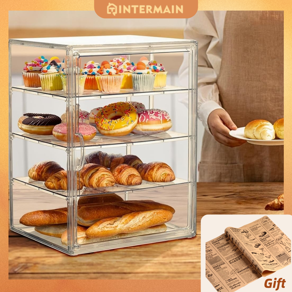 Acrylic Display Cabinet Stackable Storage Organizer DIY Bekas Kuih ...