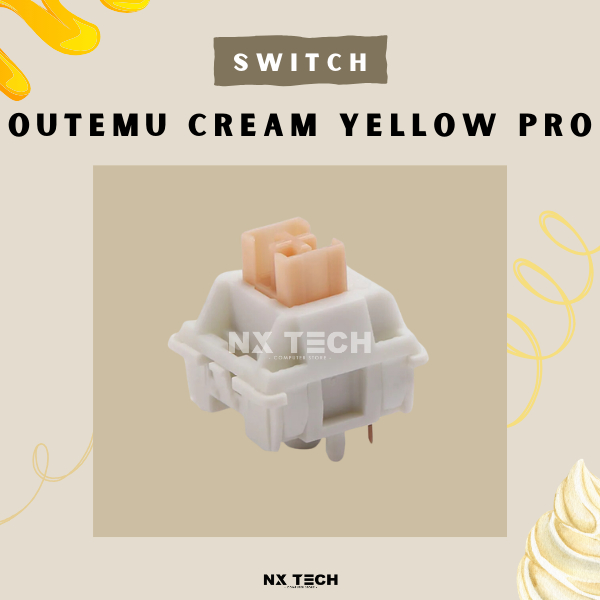 OUTEMU Cream Yellow Pro | 3 pin | Silent Tactile Switch for mechanical keyboard | Shopee Malaysia