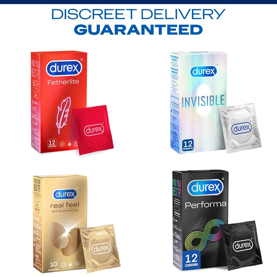 Durex Invisible / Real Feel / Performa / Fetherlite-10pcs/12pcs ...