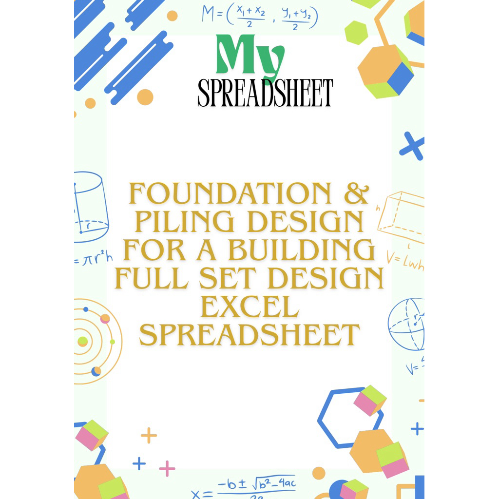 Foundation & piling design for a building full set design excel ...