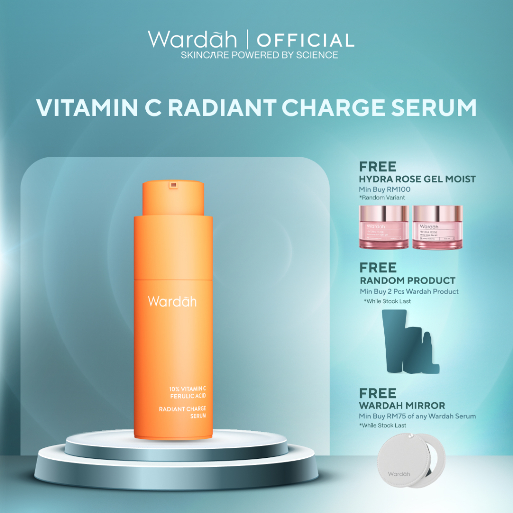 Wardah 10% Vitamin C + Ferulic Acid Radiant Charge Serum 20 ml ...