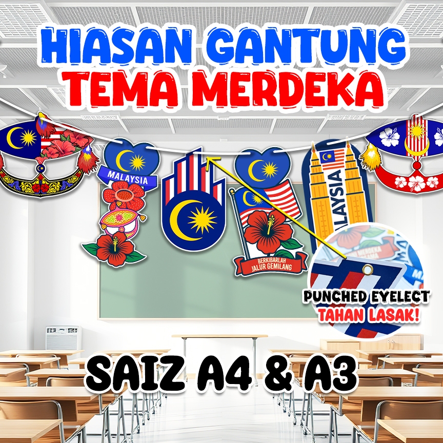 Hiasan Gantung Tema Malaysia Merdeka Material Artcard TAHAN LASAK ...
