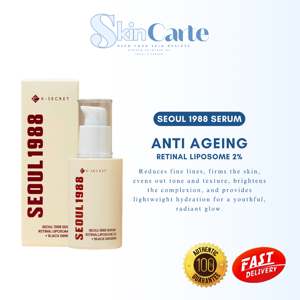 [K-Secret] Seoul 1988 Anti-Aging Serum: Retinal Liposome 2% + Black Ginseng | Shopee Malaysia
