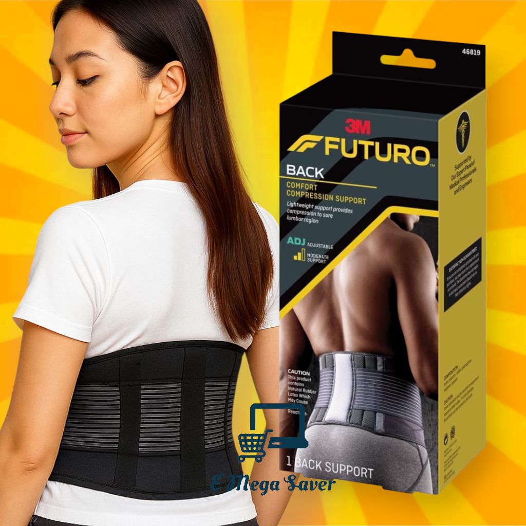 3M Futuro Adjustable Deluxe Comfort Compression Back Support | Shopee ...