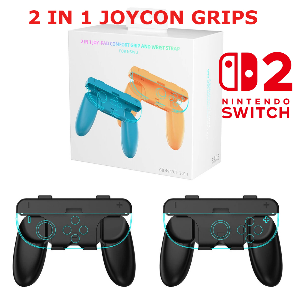 Joycon Grips for Nintendo Switch 2 NSW2 Comfort Detachable Dual Grip ...