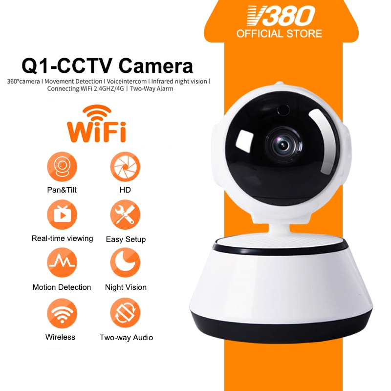 V380 Pro Q1 FHD Wifi CCTV IP Camera Security Home HD 1080P Night Vision ...