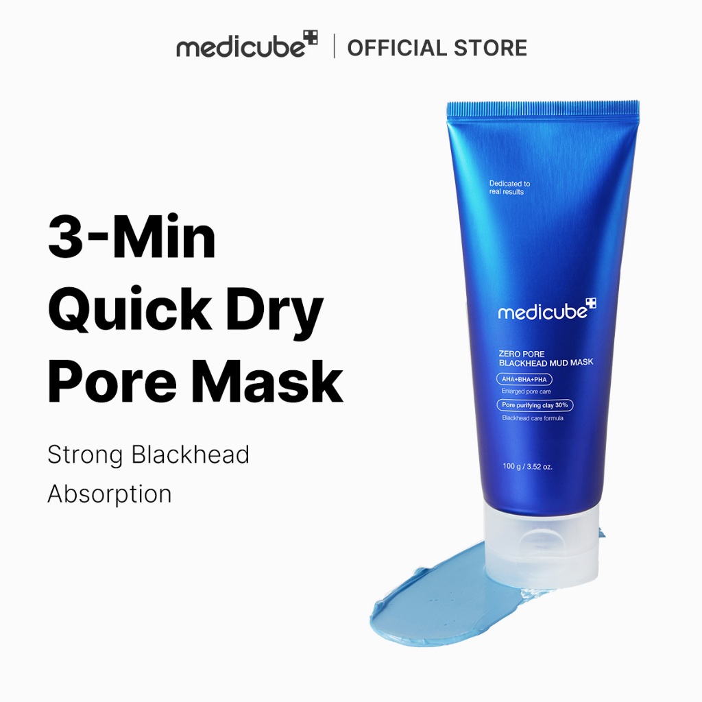 [medicube official] Zero Pore Blackhead Mud Mask | Mengecilkan Liang ...