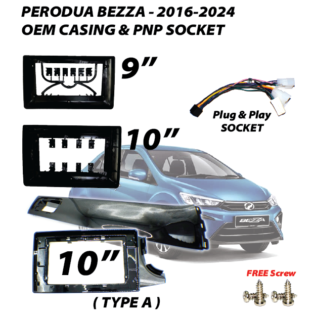 Perodua Bezza 2016-2025 OEM CASING 9 Inci / 10 INCH Untuk Android ...
