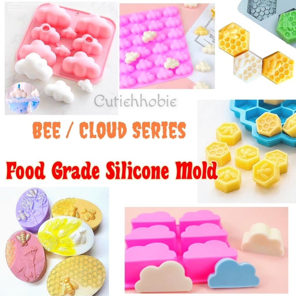 Bee / Cloud Series Mold Silicone Mold Handmade Soap Mould Baking Cake ...