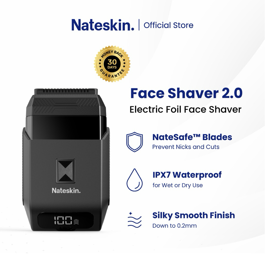 Nateskin Face Shaver 2.0: Electric Facial Hair Shaver No Nicks Wet Dry ...