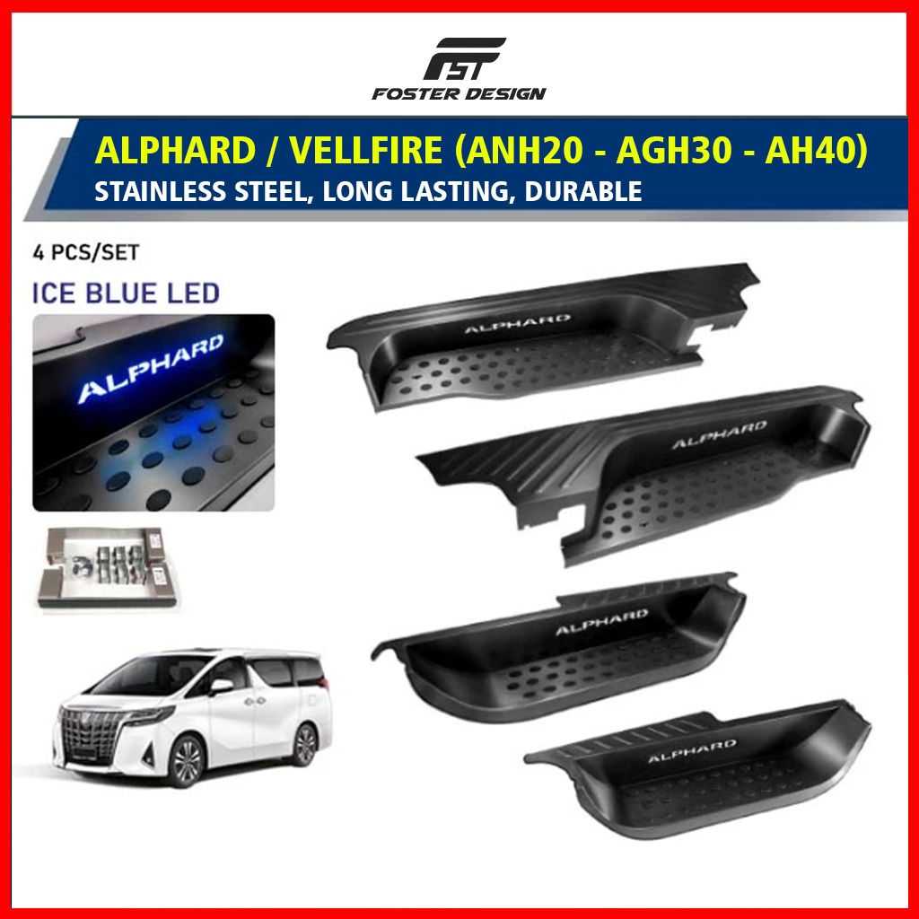 FST Toyota Alphard Vellfire AGH30 LED Door Side Step Sill Plate ...