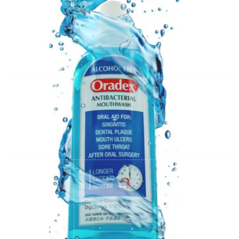 Oradex Antibacterial Chlorhexidine Mouthwash, Dentist Recommended ...