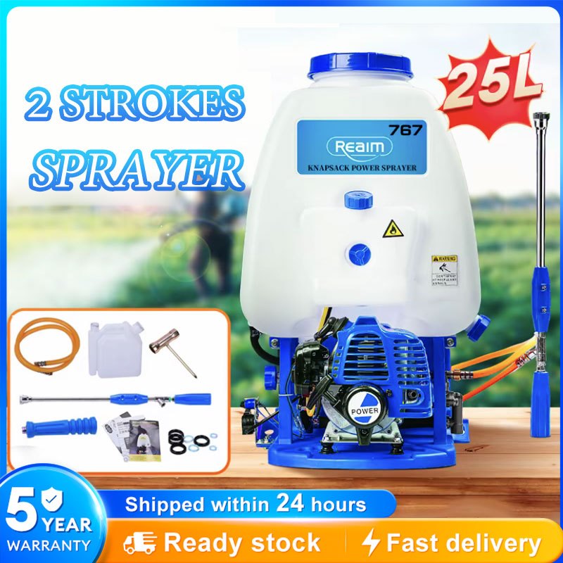 REAIM 2-Stroke 20/25L knapsack sprayerGasoline Sprayer Tong Racun ...