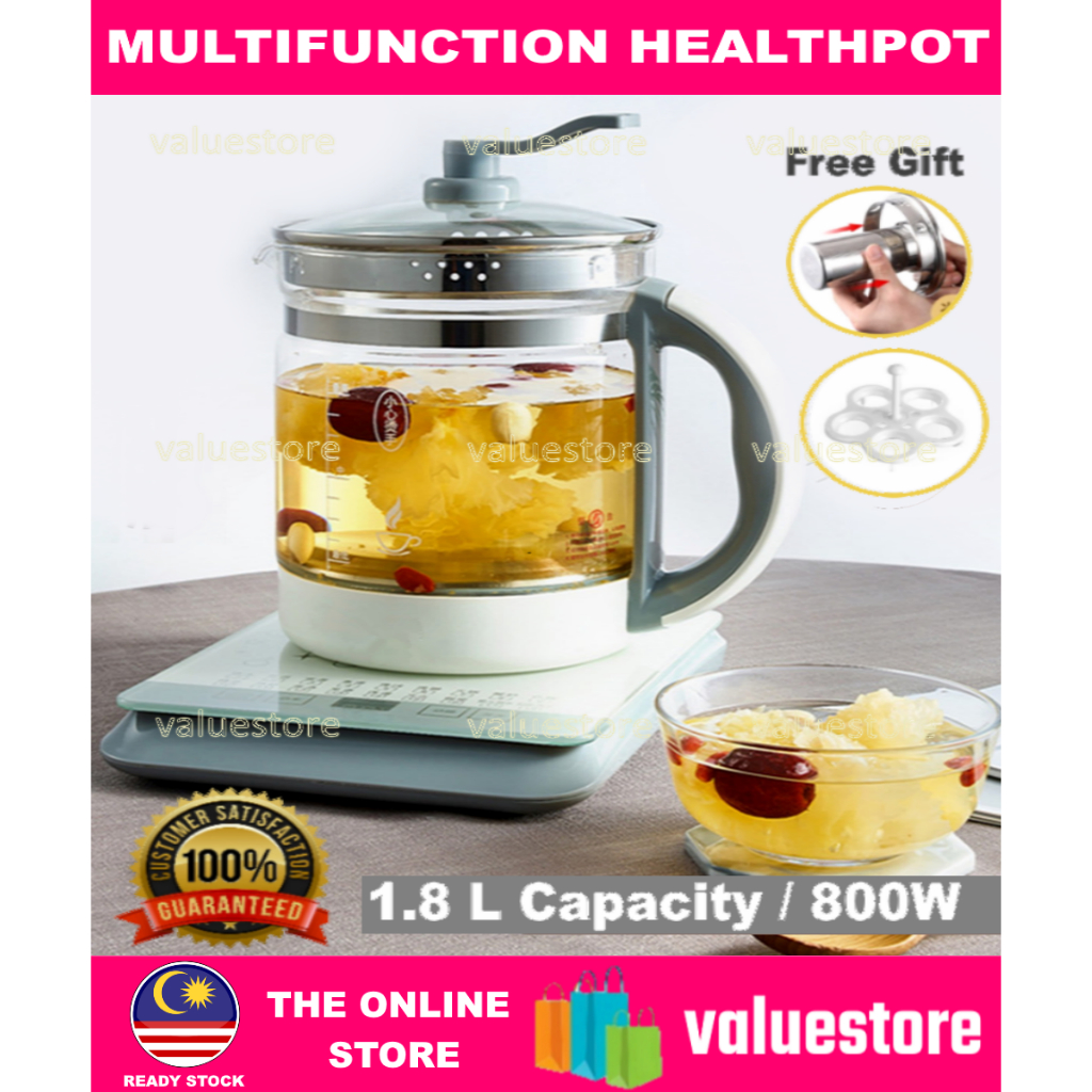 Health Pot 1.8L Multifunction Automatic Pot (Thickened Glass ...