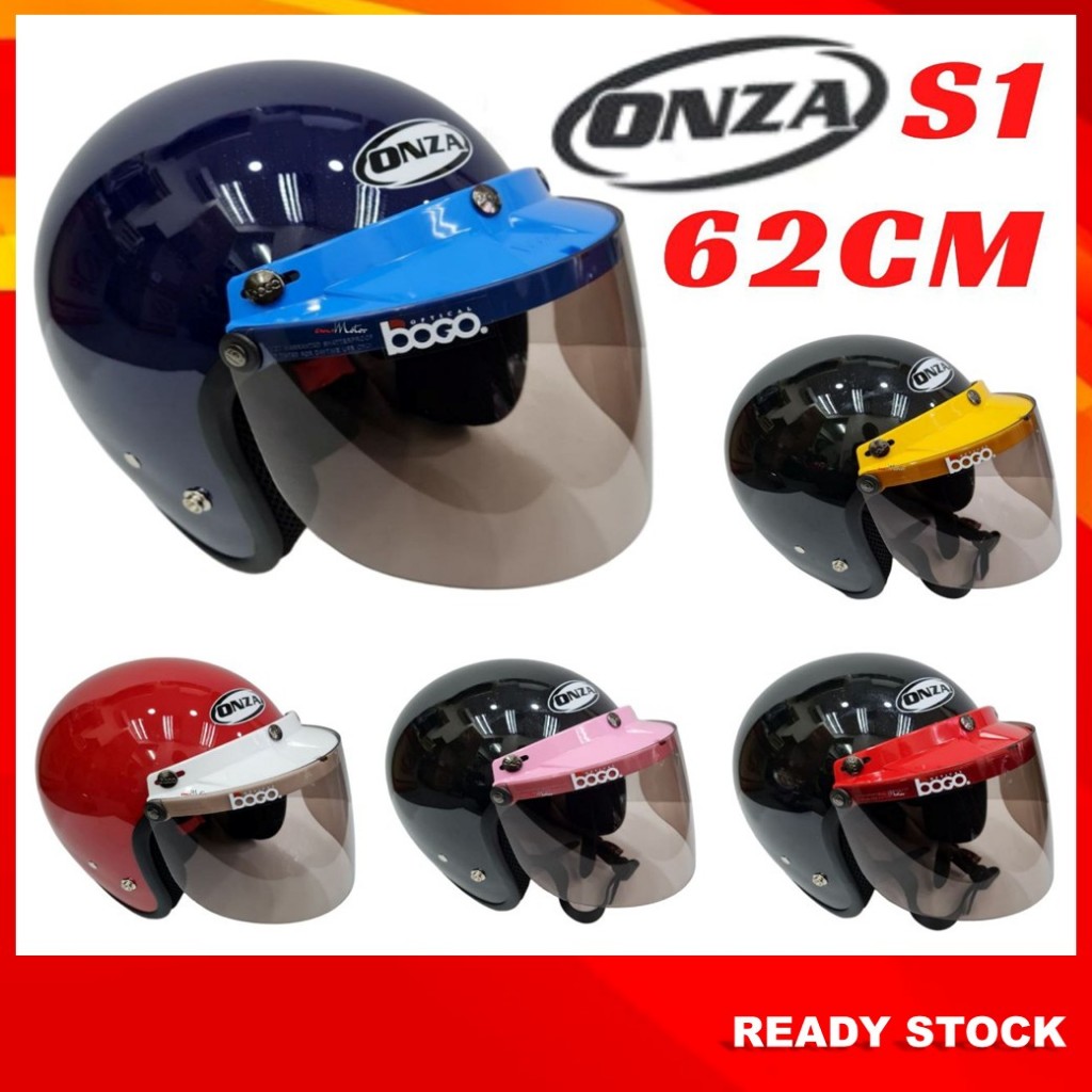 (62cm Kepala Besar) ONZA S1 62 Helmet Motorcycle Original SIRIM Dgn ...