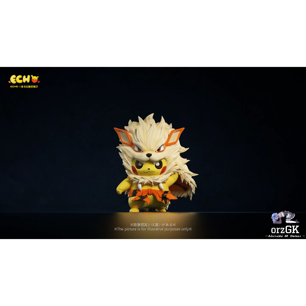 ECHO Studio - Pikachu cos Arcanine Pokémon Resin Statue GK Anime Figure ...