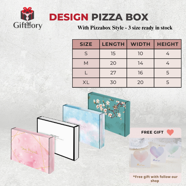 [GIFTORY] Kotak Hadiah Pizza Box Kotak Pembungkusan Kecil Design Gift ...