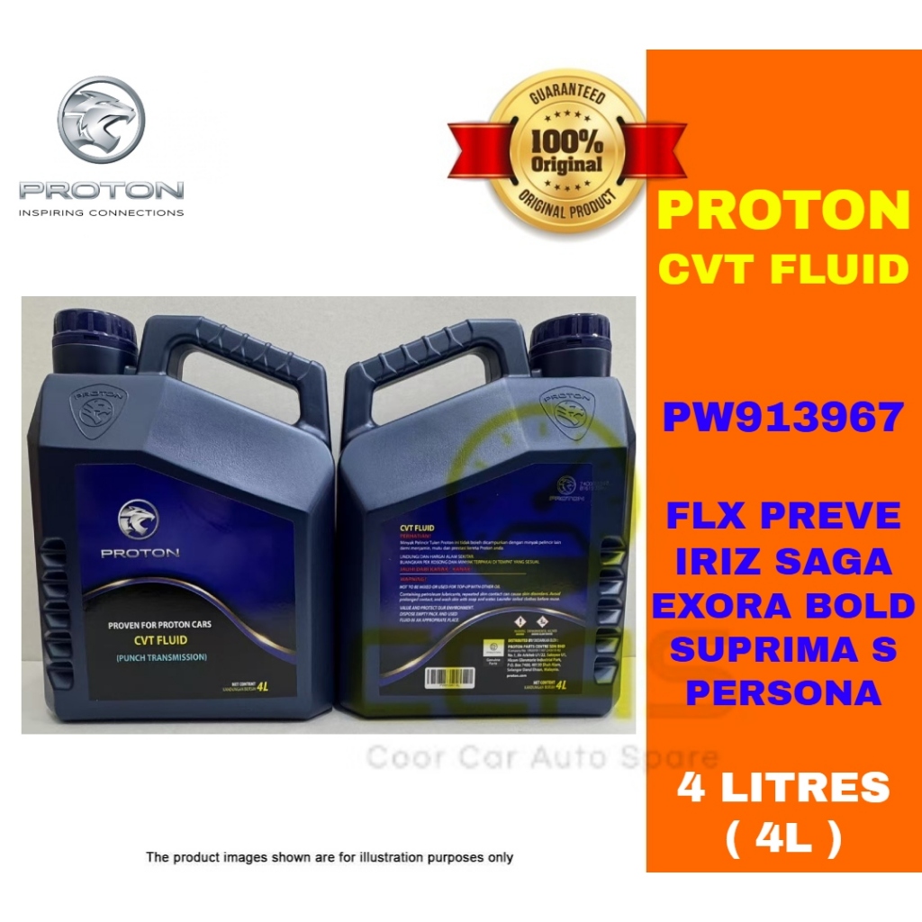 100% Original Proton ATF CVT 4L-Saga FLX Preve Exora Bold Iriz Persona ...