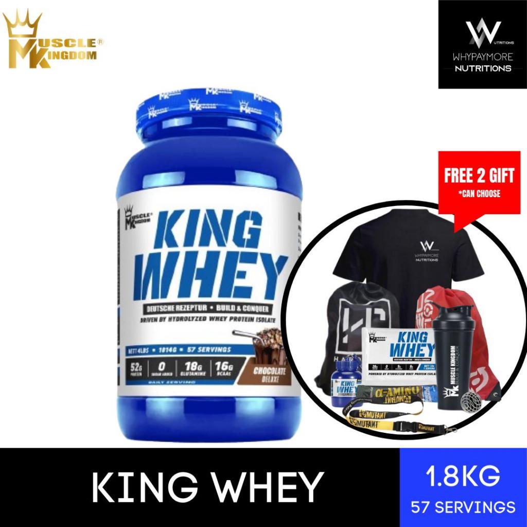 Muscle Kingdom King Whey 1.8Kg / 900g (Free 2 Gift) - Build Muscle,Whey ...