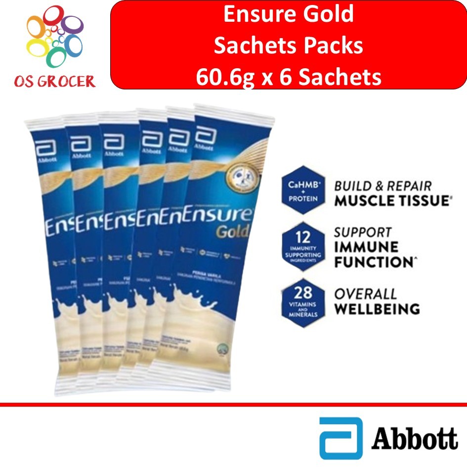 Ensure Gold Sachet Packs 60.6g x 6 sachets Exp 06-2026 | Shopee Malaysia