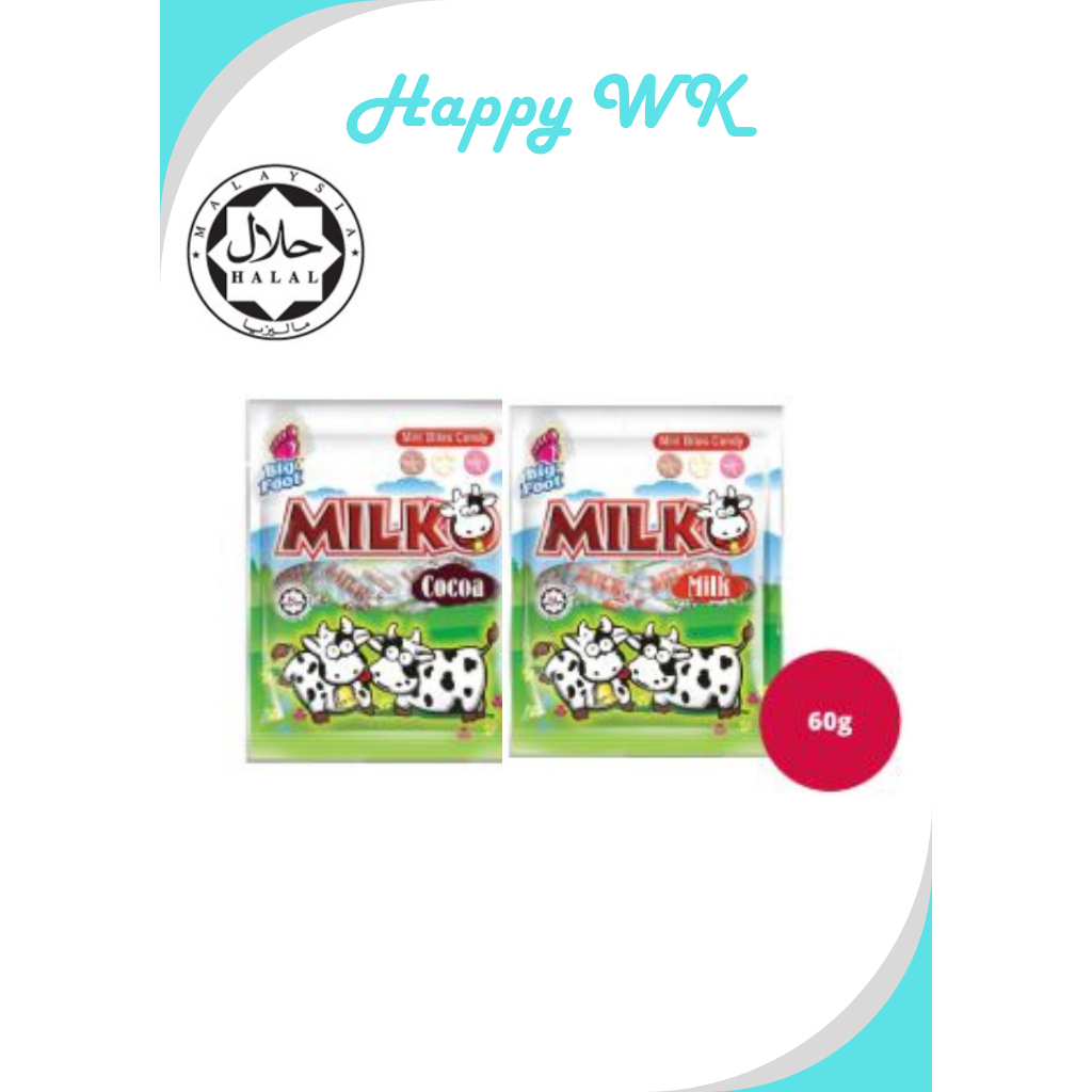 Big Foot Milko Cocoa / Milk Candy 60g | Shopee Malaysia