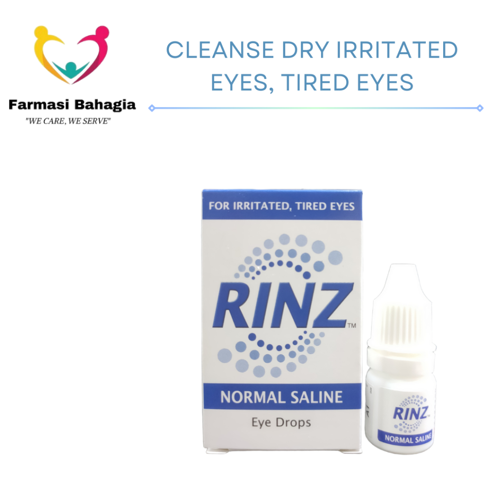 [ Exp 11/2027 ] RINZ NORMAL SALINE EYE DROPS 5ML - For Irritated Dry ...