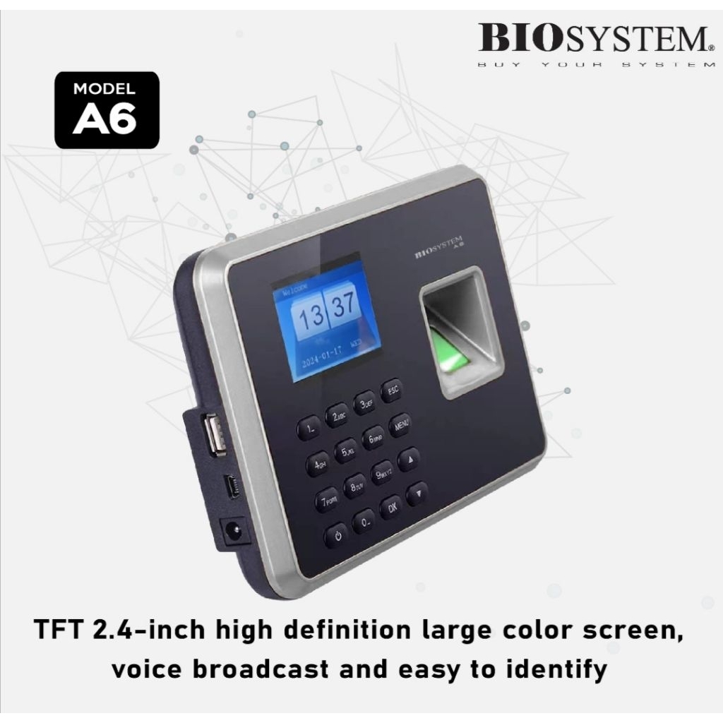 Heavy Duty BIOSYSTEM A6 FingerPrint Machine Time Recorder | Shopee Malaysia