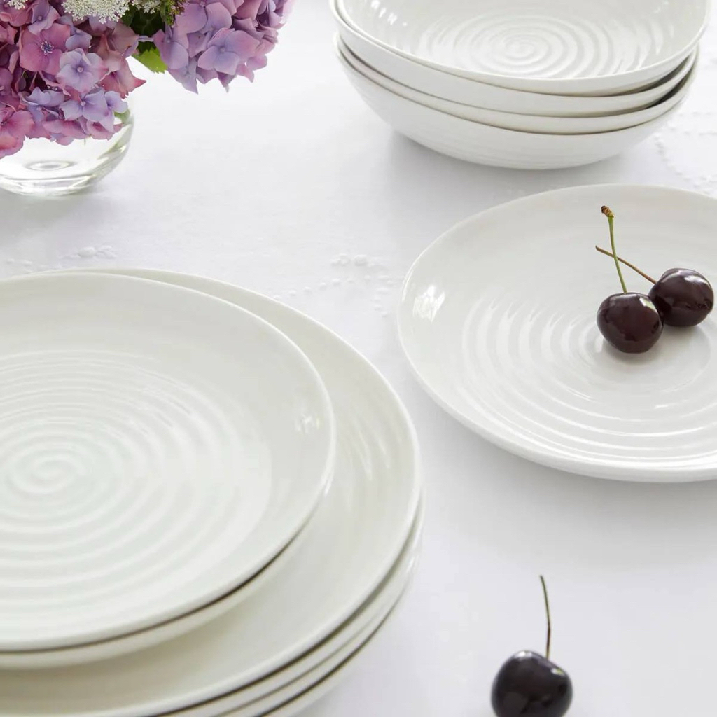 Sophie Conran for Portmeirion White Round Coupe Buffet Plates, set of 4 ...