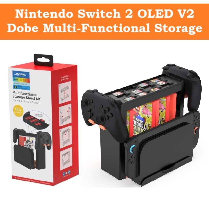 Dobe Nintendo Switch 2 OLED V1 V2 Multi-Functional Storage Stand ...