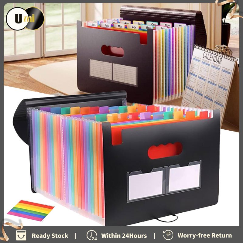 A4 Expandable Accordion File Folder 13/24 Pocket Filing Folder ...
