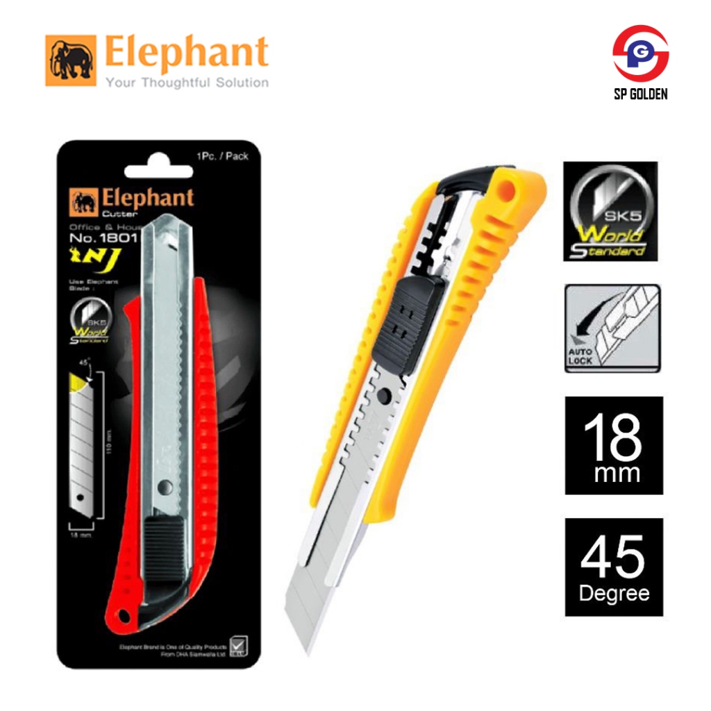 Elephant Paper Cutter Knife 1801 Office Stundent Knives Pisau Pemotong ...