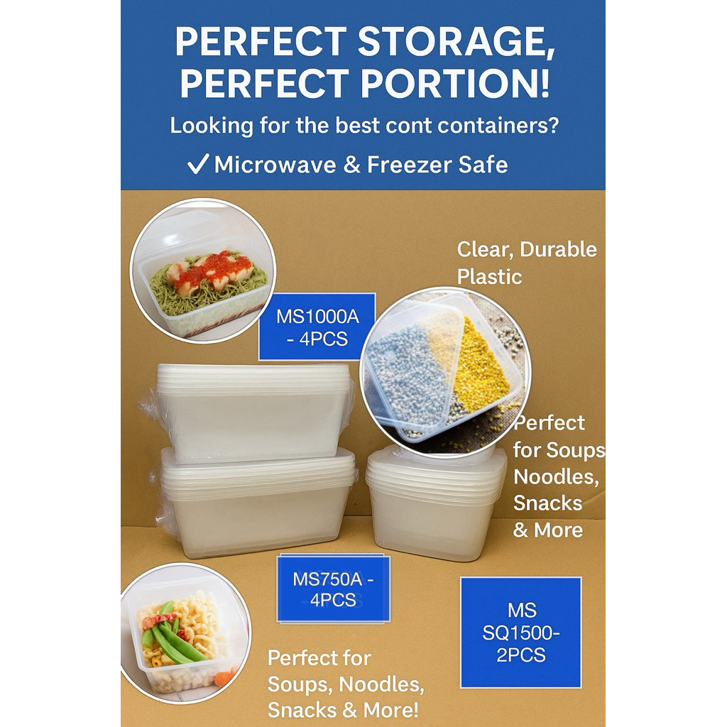 MS Plastic Microwavable Food Container with Lids | Shopee Malaysia