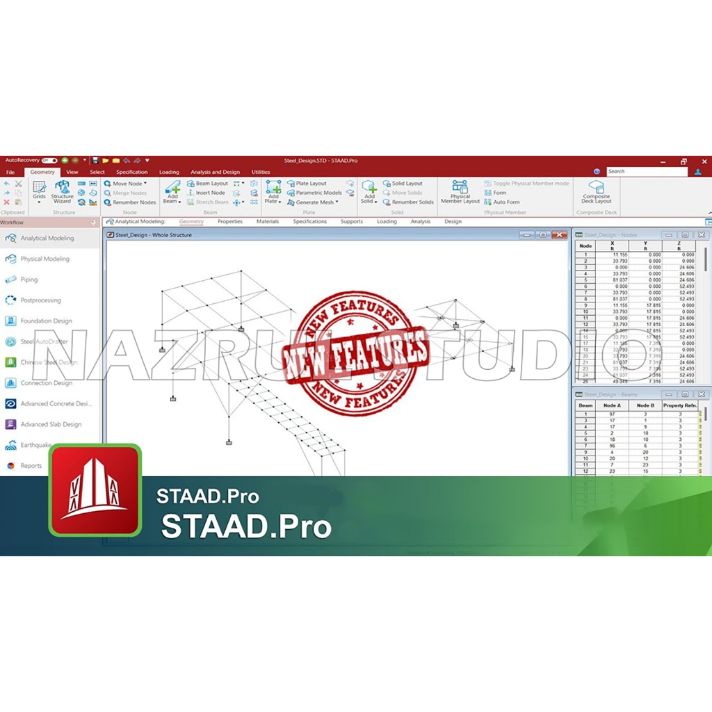STAAD.Pro 24.00.02.354 / 2023 Patch 1 v23.00.01.025 x64 / CONNECT ...