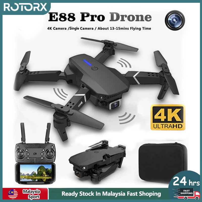 Drone E88 RC Quadcopter Foldable Portable WiFi FPV Drones With 4K HD ...