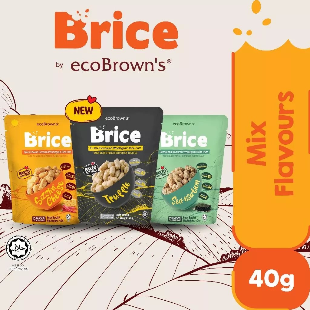 Eco Brown’s Brice Spicy Cheese / Seaweed / Truffle Flavoured Wholegrain ...