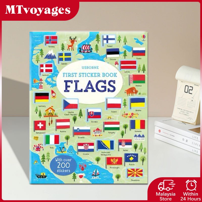 Flags Sticker Activity Book Children Book Country Flag Book with ...