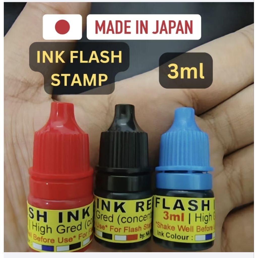 Flash stamp ink refill gred a 3ml (1 botol) | Shopee Malaysia