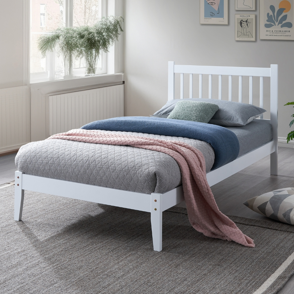 Furniture Mart NOVARA wooden single bed frame/ single bed/ katil single ...
