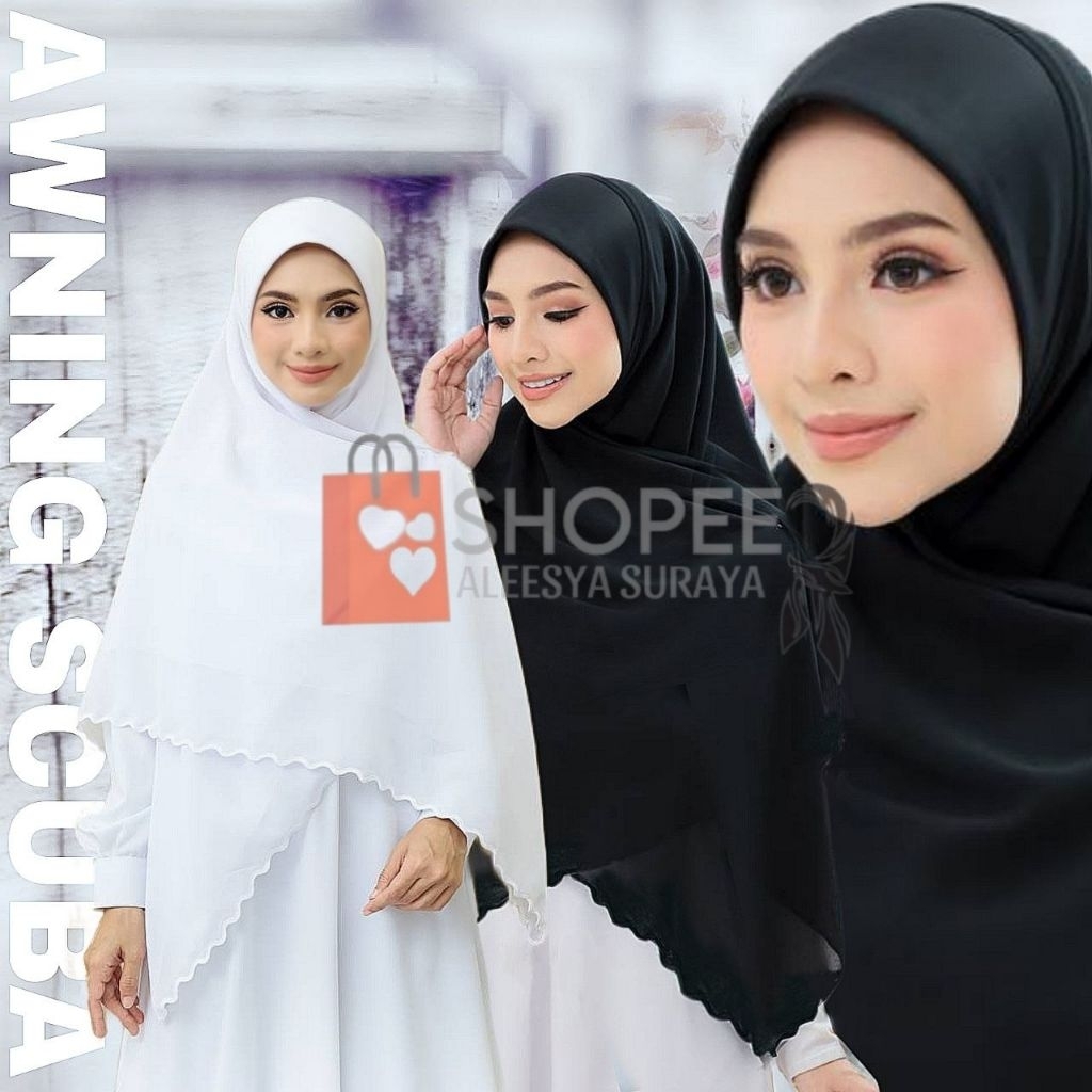 [Sulam Penuh] Bidang 60 Bawal Sulam Labuh Instant Awning Scuba Black ...