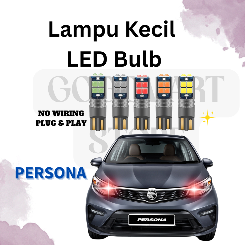 PROTON PERSONA 2016-2024 LED Bulb Small Headlamp Plate Light T10 Lampu ...
