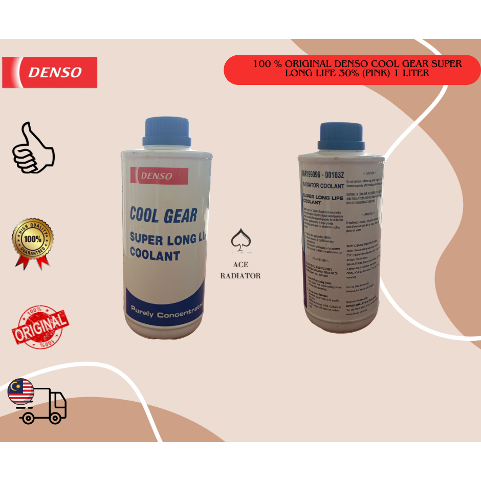 100 % ORIGINAL DENSO COOL GEAR SUPER LONG LIFE 30% (PINK) 1 LITER ...
