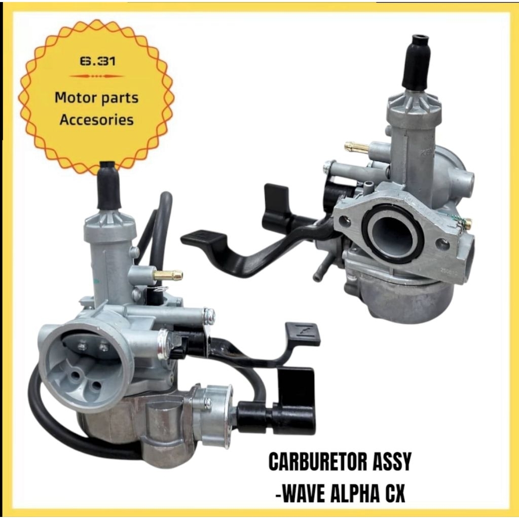 JLM BRAND CARBURETOR ASSY HONDA WAVE ALPHA CX STANDARD CUTTING PNP ...