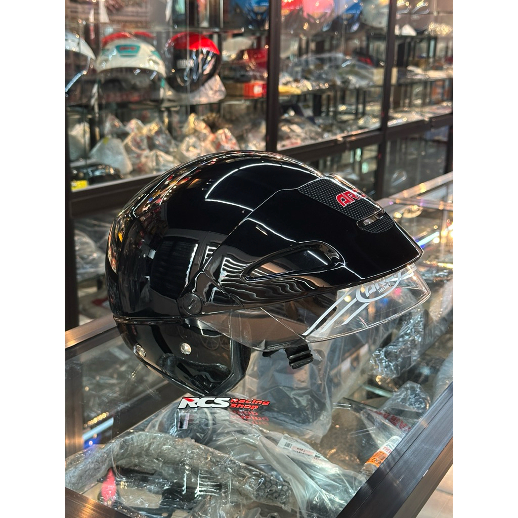 100% Ori + Sirim ARC Steng Helmet AF6 Separuh Warna Hitam With Visors ...