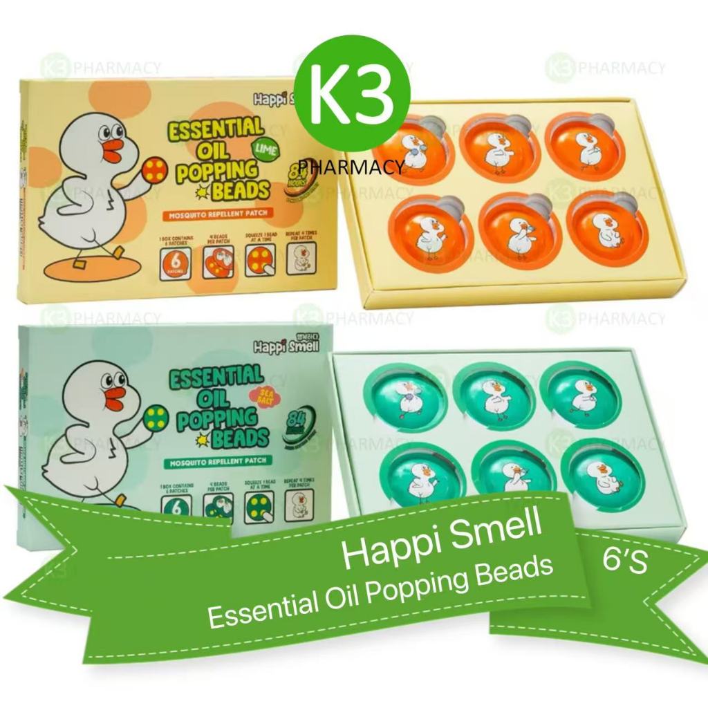 Happi Smell Essential Oil Popping Beads Mosquito Repellent Patch (6'S ...