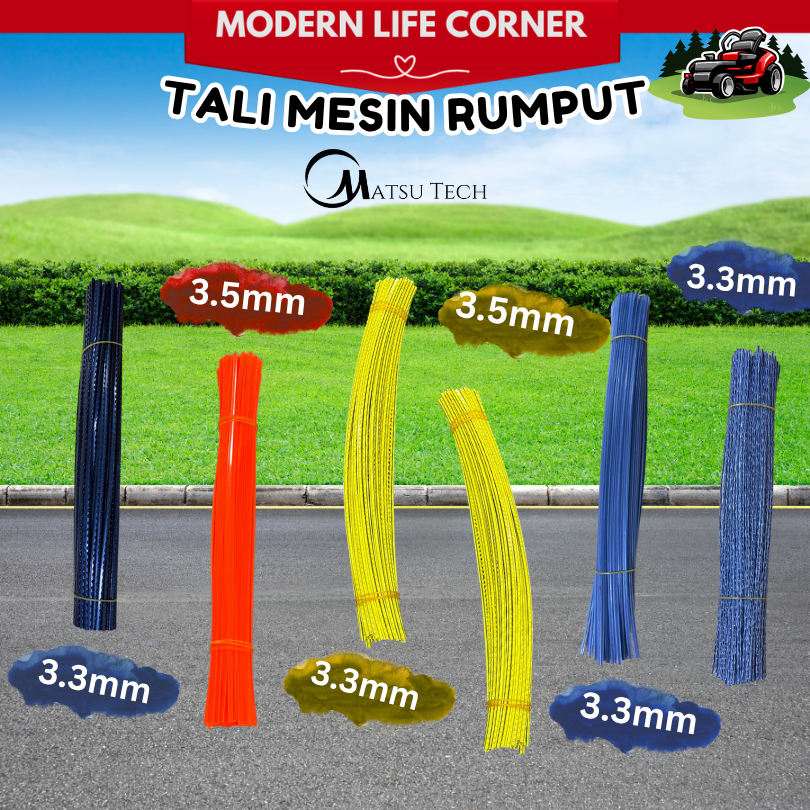 Tali Mesin Rumput Dawai 3.0mm/3.3mm/3.5mm/Heavy Duty/Heavy duty nylon ...