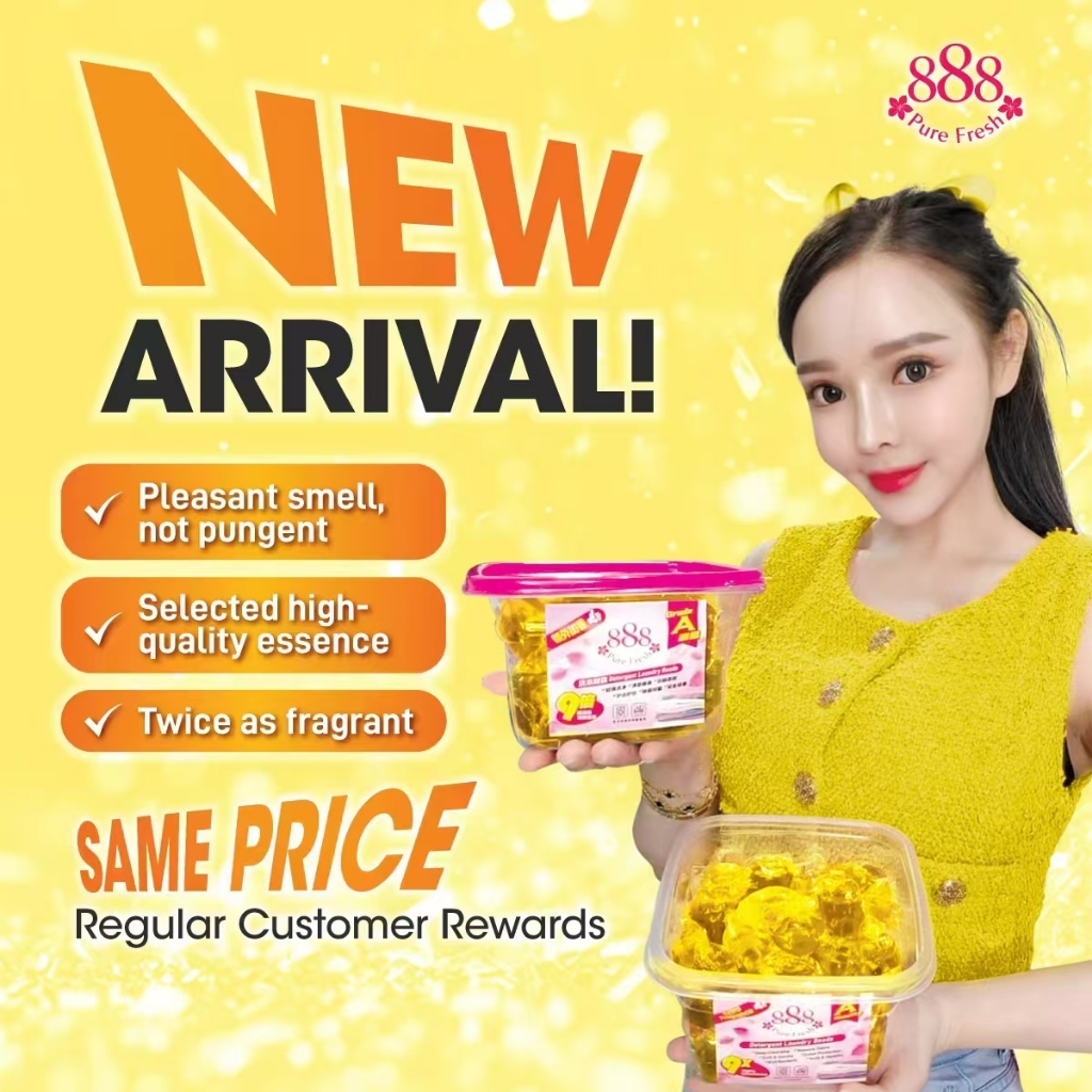 (5 boxes free 1 box Choose Colour) 888 Pure Fresh Laundry Bead 4in1 (8g ...