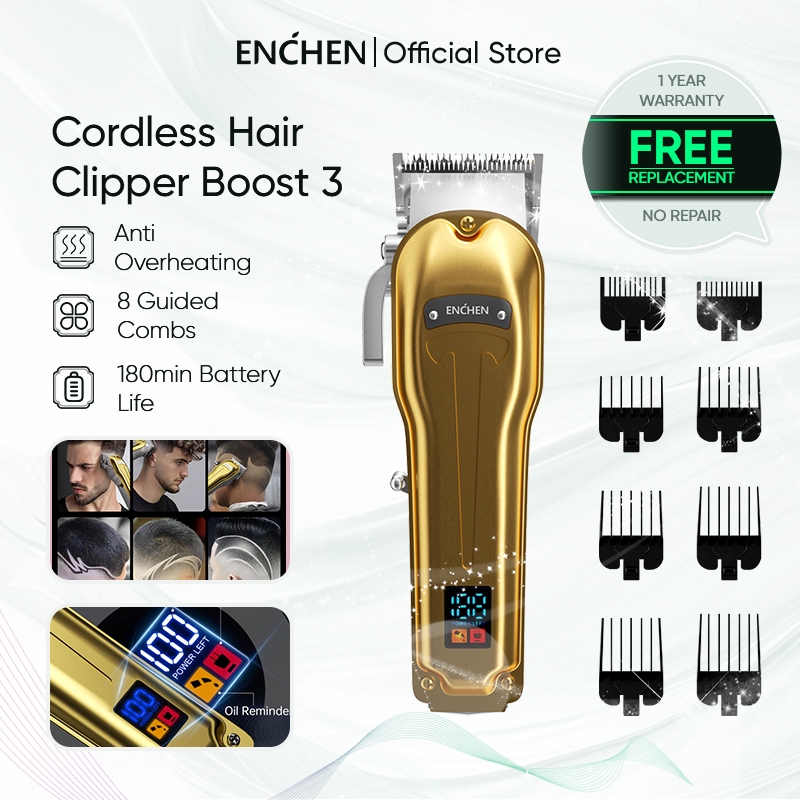 Enchen Boost 3 Mesin Rambut Hair Trimmer Professional Cordless Hair ...