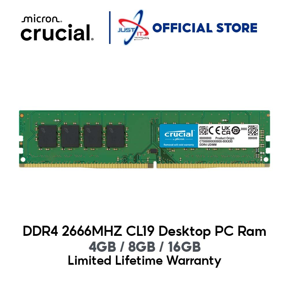 CRUCIAL VALUE DDR4 LONGDIMM / PC RAM ( 8GB*1 / 16GB*1 / 32GB*1 ...