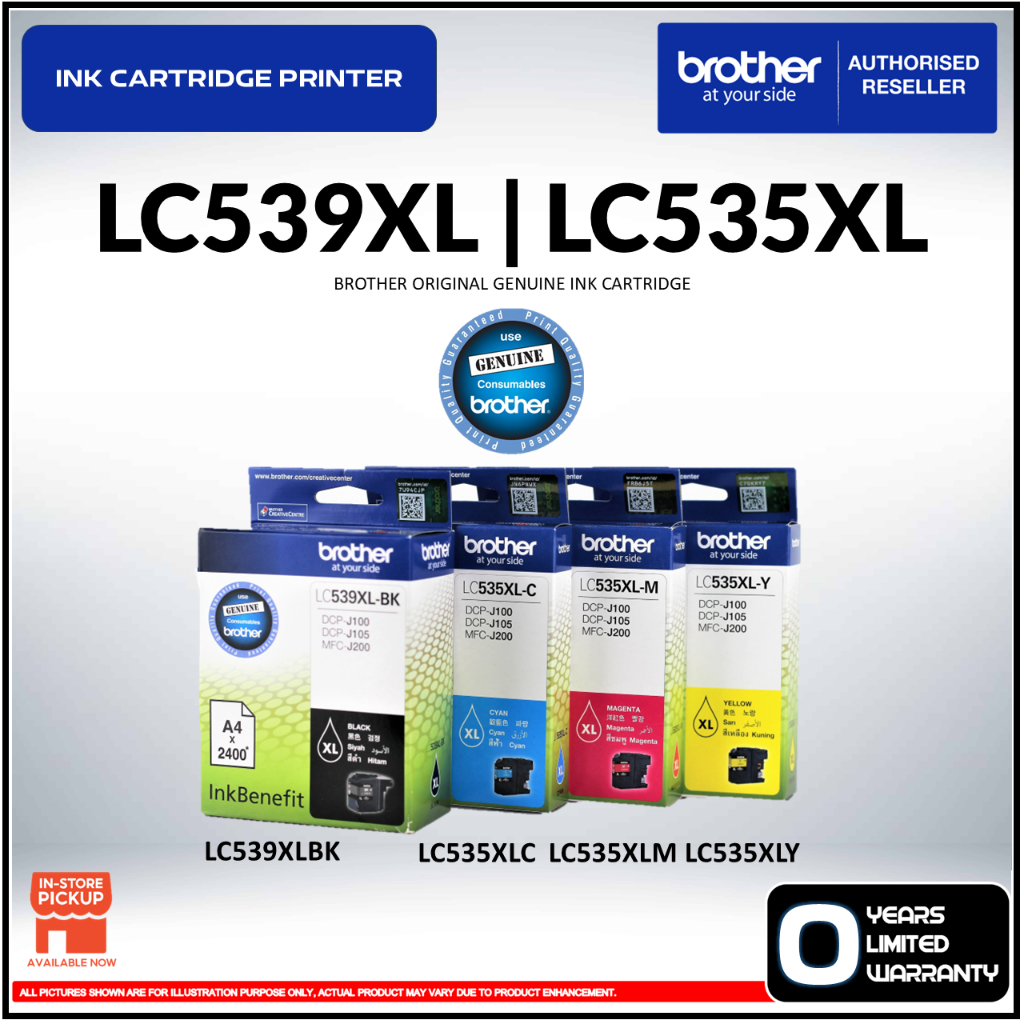 Brother Original Genuine Ink Cartridge LC539XL LC535XL For DCP-J100 DCP ...