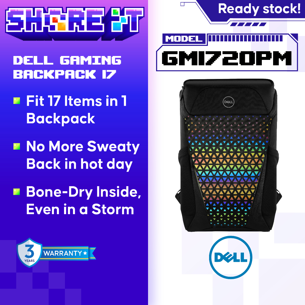 【DELL Official】17” Gaming Backpack (GM1720PM) – Fits Up to 17.3” Laptop ...